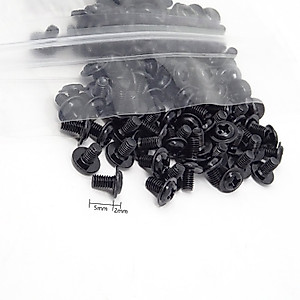 Honbay 100PCS M3x5 Round Head PC Mounting Computer Screws Computer Case Fixed Motherboard Screw (Black Zinc)