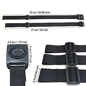 ZARPMA High Chair Straps, 3 Point Harness Straps Belt for Child Kid Chair Strap for IKEA Antilop High Chair (Black)