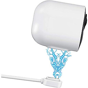 16ft/4.8m Weatherproof Outdoor Charging Cable with Quick Charge Adapter Compatible with Arlo Ultra/Ultra 2/Pro 3/Pro 4 (2 Pack, White) (NOT Compatible with Arlo Essential Spotlight)