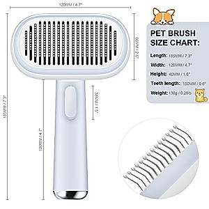 Upgrade Cat Brush for Shedding, Cat Brush for Long or Short Haired Cats,Cat Brushes for Indoor Cats, Cat Grooming Brush Cat Comb for Kitten Rabbit Massage Removes Loose Fur
