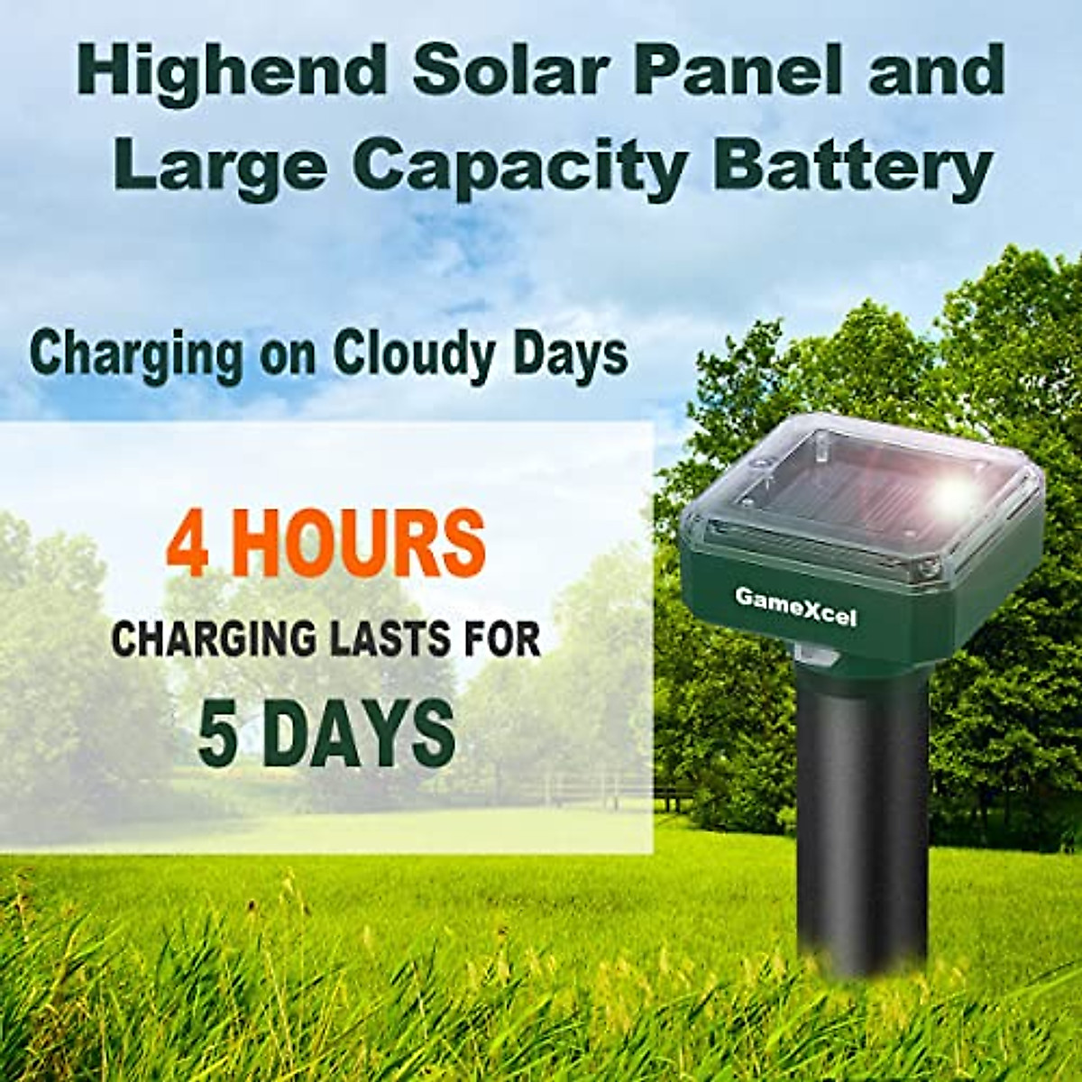 Solar Mole Repeller Gopher Repellent Ultrasonic Solar Powered 2pcs Pest Repeller for Mole Repeller Rodent Gopher Deterrent Vole Chaser for Lawn Yard & Garden of Outdoor Use 2 Packs