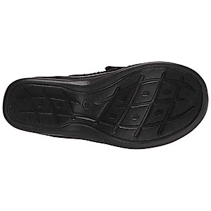 BZees womens Smile Bright Slide Sandal, Black Sparkle, 9.5 US