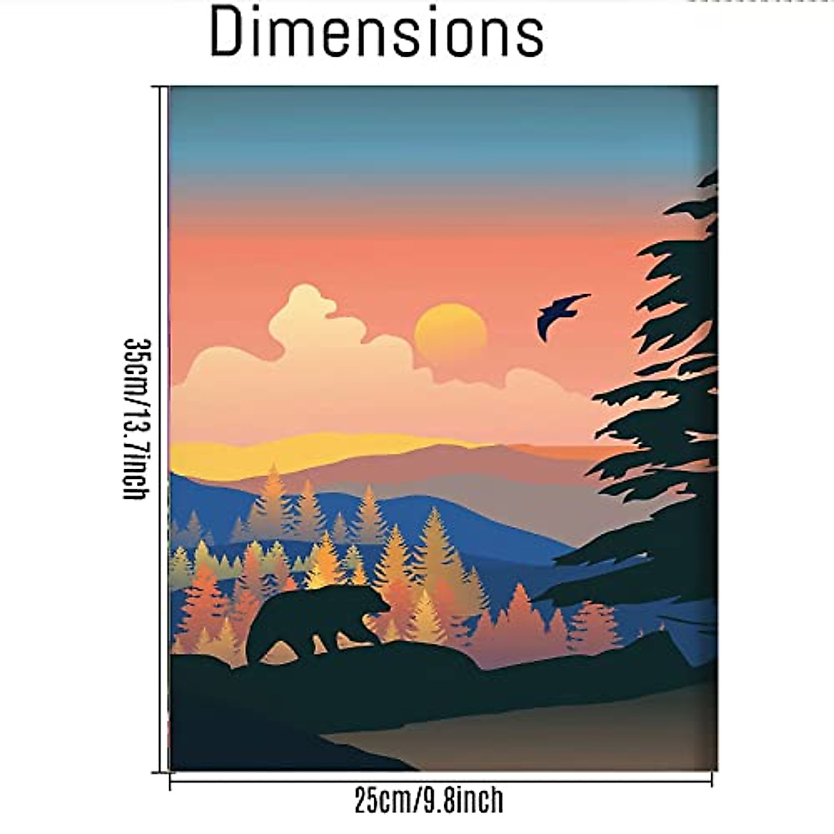 cupmod 6 Packs Paint by Number for Adults Beginners,National Park Painting by Number Kits on Canvas Without Frame,Lanscape Craft Arts for Home Wall Decor