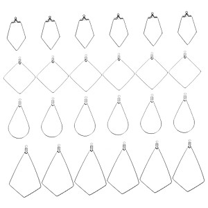 48 Pcs DIY Earring Hoop Earrings Finding DIY Hoops Earring Hoops DIY Charm Ring DIY Earring Circles Earring Findings Charms Round Earring Circle Charms Pendant Charms for Earrings
