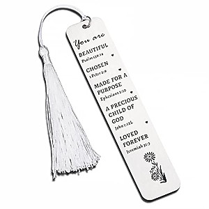 Inspirational Christian Gifts for women Bible Verse Bookmark with Tassel Book Lover Gifts for Women Birthday Christmas Bookmarks Gifts for Friends Girl Sister Female Bookworms Book Club Religious Gift