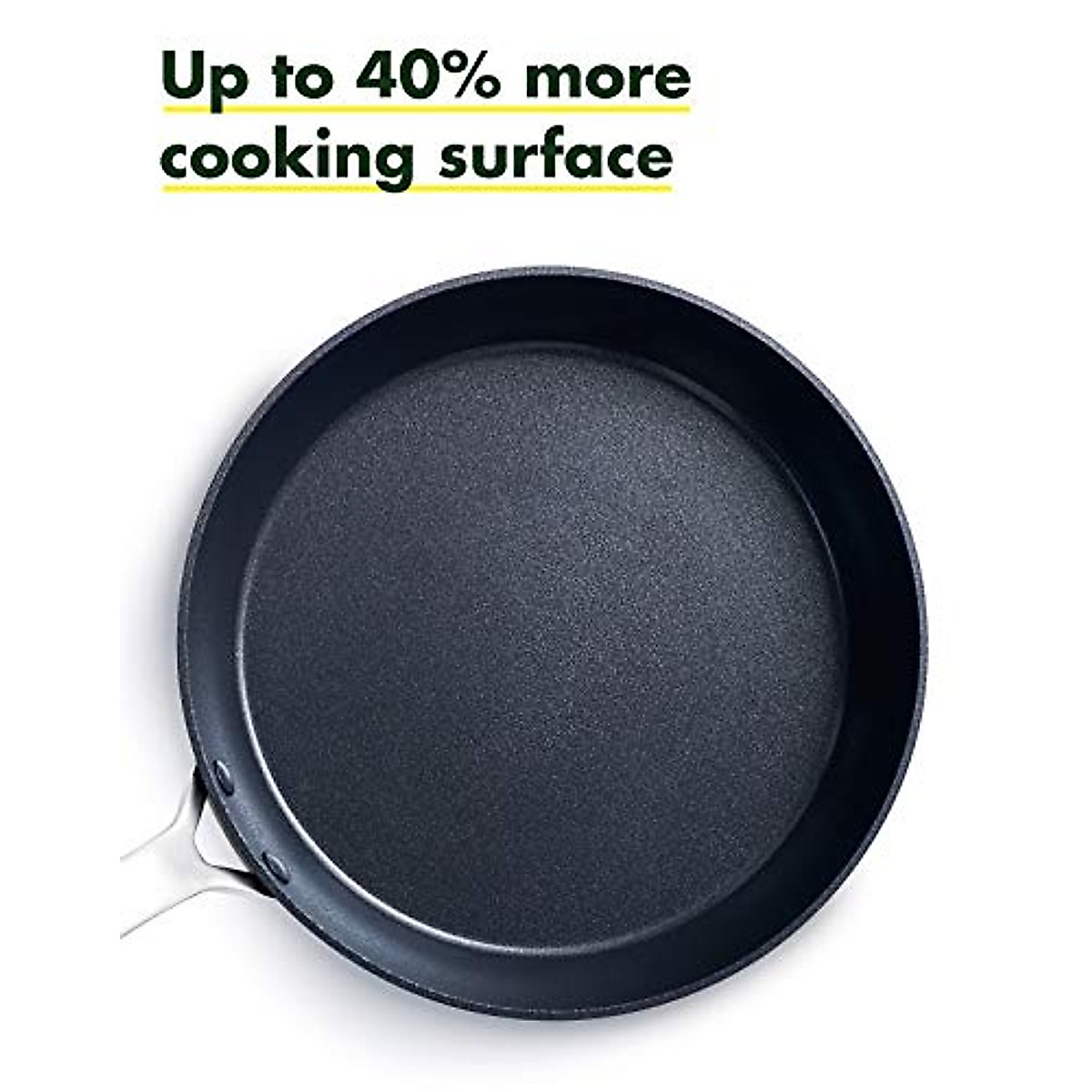 GreenPan SearSmart Hard Anodized Healthy Ceramic Nonstick, 5QT Saute Pan Jumbo Cooker with Helper Handle and Lid, PFAS-Free, Textured Surface, Dishwasher Safe, Black