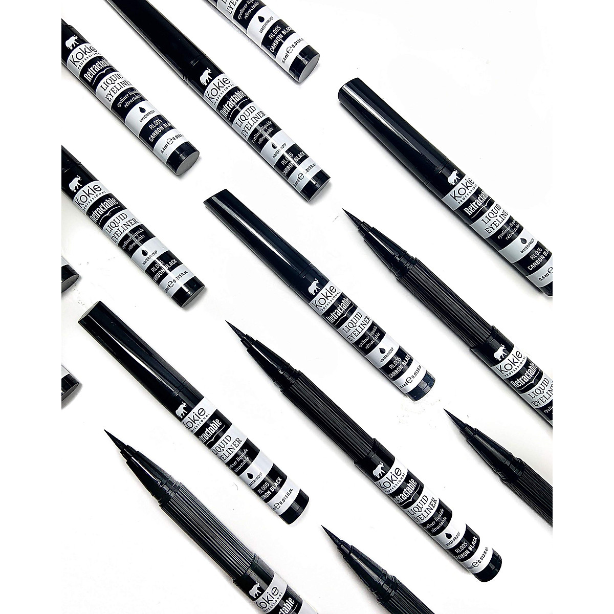 Kokie Retractable Liquid Eyeliner, Pointed Felt Tip, Waterproof & Smudge Free, Long-lasting, Vegan, Cruelty-Free