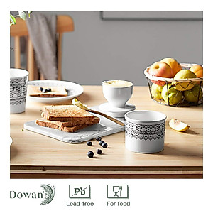 Dowan Butter Crock, Butter Keeper Crock, Keep Butter Soft & Fresh, Butter Crock with Water Line, Dishwasher Safe, French Butter Dish with Flat Lid for Serving, Modern Bohemian Design，unique thanksgivi