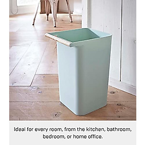 Yamazaki Home Como Plastic | Trash Can, One Size, Blue
