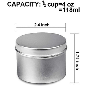 DINGPAI Candle Tin 18 Piece, 4 oz, Candle Containers for DIY Candle Making