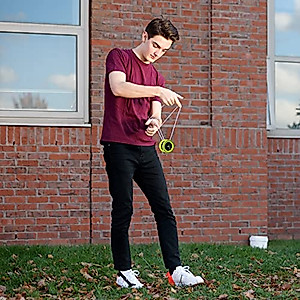 Yomega Xodus II YoYo– Includes Roller Bearing Technology, Rubber Rims and Wing Shape Design – Professional Responsive YoYos Intermediate Level Play (Black Yellow)