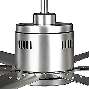 Hubbell Lighting Dual Mount Ceiling Fan 72 in. Indoor/Outdoor Nickel Wall Control