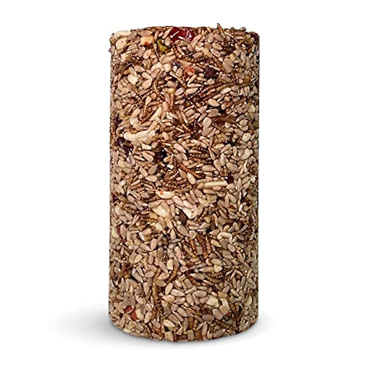Birdie Blends Birdie Banquet Bugs, Nuts and Fruit Bird Seed 4" Cylinder for Wild Birds (2-Pack)
