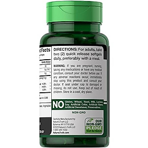 Nature's Truth Hemp Oil | 60 Softgel Capsules | 1400mg | Non-GMO & Gluten Free Supplement | Cold Pressed from Hemp Seeds