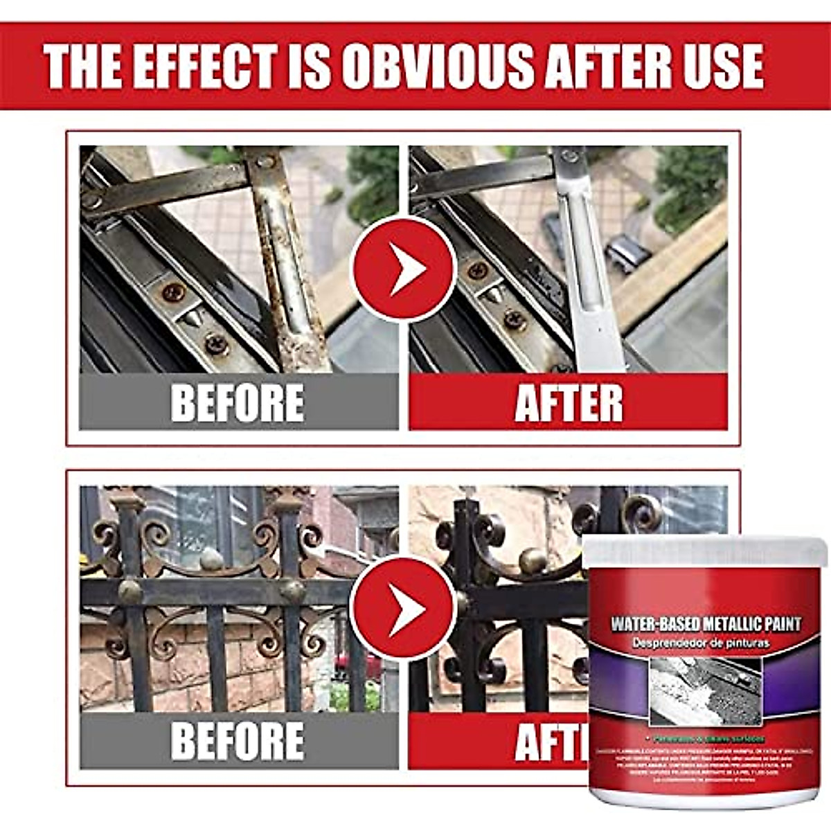 Siapude Water-Based Metal Rust Remover,Car Chassis Derusting,Multi-Functional Car Metallic Paint Anti-Rust Chassis Universal Rust Converter Gel,Car Rust Remover for Car SUV Truck,Include Brush (2pcs)
