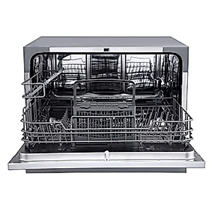EdgeStar DWP62WH 6 Place Setting Portable Countertop Dishwasher - White