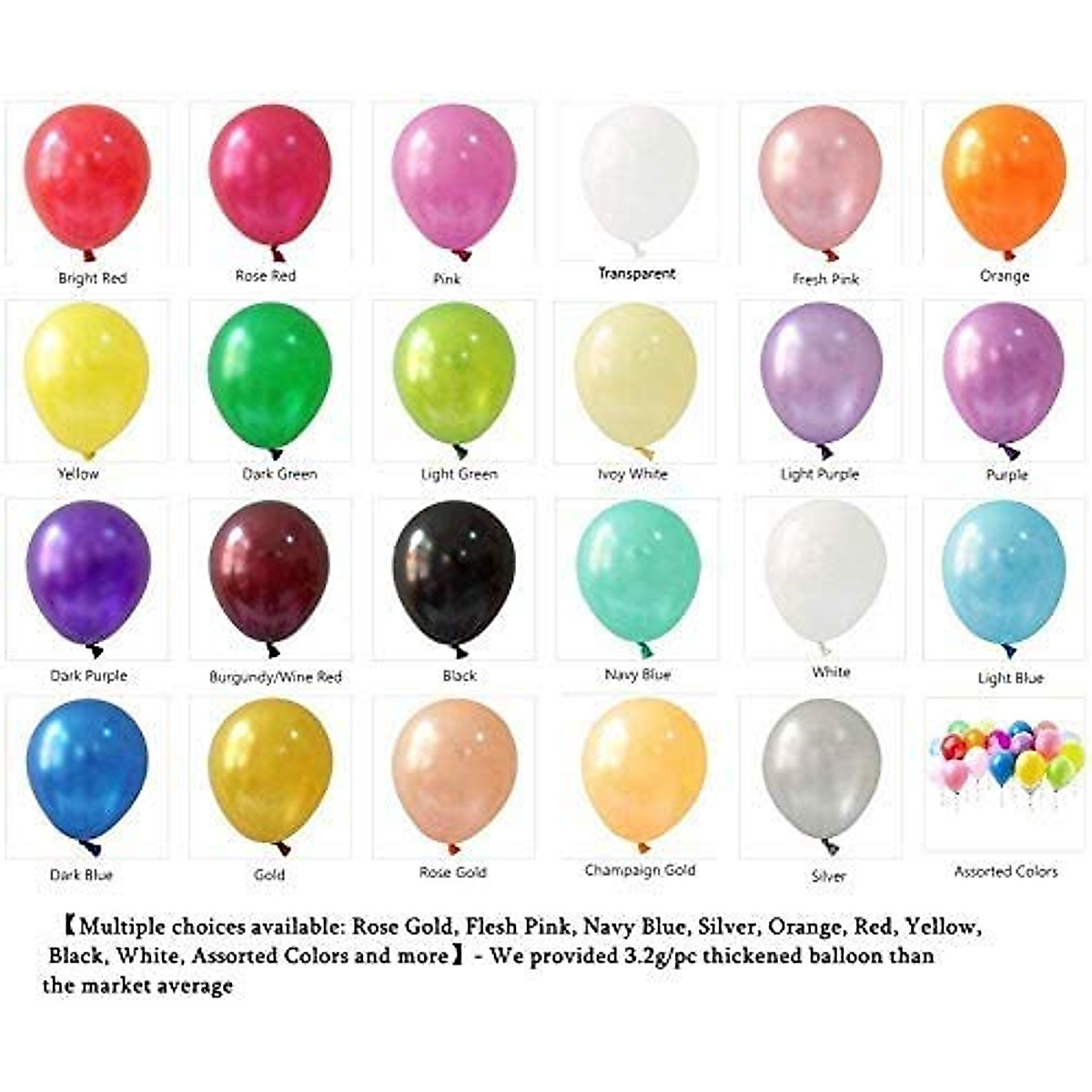 Elecrainbow 100 Count 12 Inch 320 Grams Thickened Black and Silver Balloons for Graduation Birthday Baby Shower Wedding Thanksgiving Anniversary Party Decorations