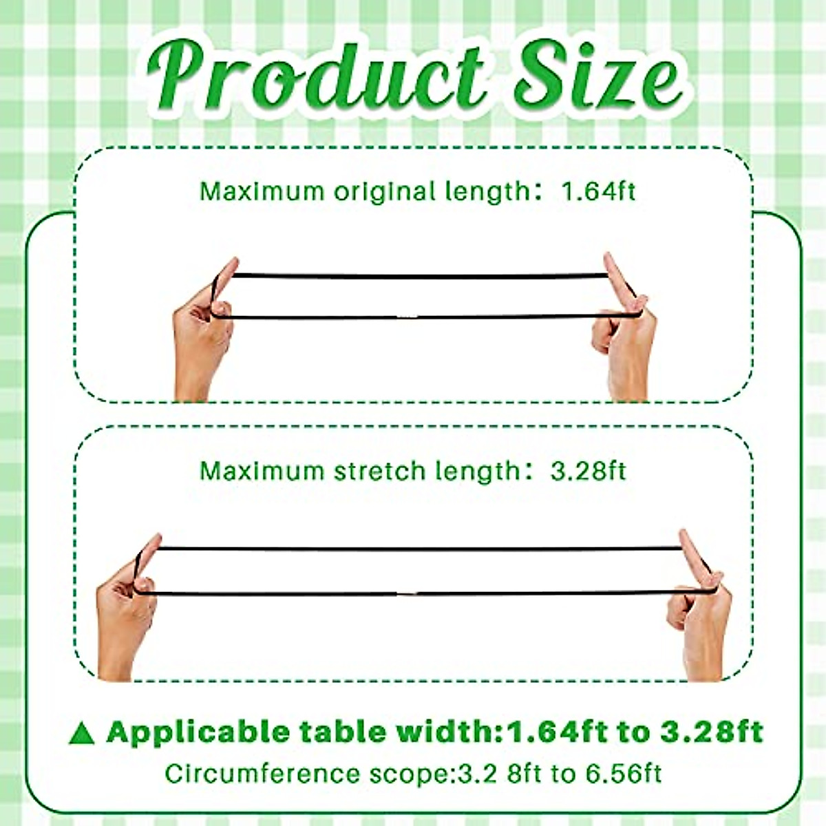 Riakrum Table Bungees Tablecloth Strap Band Tablecloth Bungee Cord to Hold Down Table Cloth for Outdoor Tables Kitchen Tables Picnic Camping Wedding Party (4 Pcs,Normal Size)