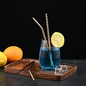 SENYI 8 stainless steel metal straws, colorful beverage straws, reusable straws, suitable for 20-ounce cups. 8.5x0.27x0.27, Stainless Steel,Colorful
