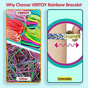 VERTOY Friendship Bracelet Making Kit for Girls - Cool Arts and Crafts Toys for 6 7 8 9 10 11 12 Years Old, Bracelet String and Rewarding Activity, Best Birthday Gifts for Teen Kids