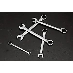 FLZOSPER 7mm Metric Ratchet Wrench,Box End Head 72-Tooth Ratcheting Combination Wrench Spanner