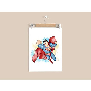 Nistio® Superhero Wall Decor, Superhero Wall Art for Boys Bedroom, Avengers Prints, Set of 6 Prints, Iron Man, Spiderman, Captain America, Hulk, Batman, Superman, Unframed, 8x10 inches