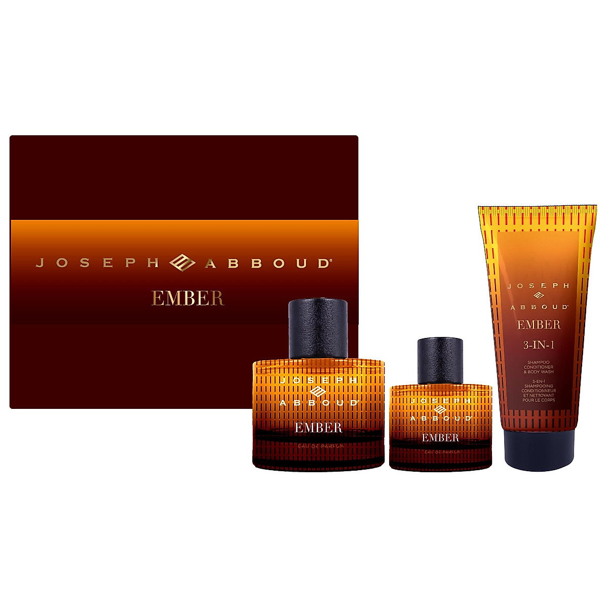 Joseph Abboud Ember Eau de Parfum 3 Piece Gift Set, 3.4 fl. oz. for Men