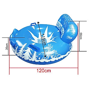 SUNSHINEMALL Snow Tube - 45 Inch Inflatable Snow Sled Snow Toys Sofa Shape for Kids and Adults Heavy Duty Inflatable Snow Tube Winter Outdoor Toys for Kids and Adults