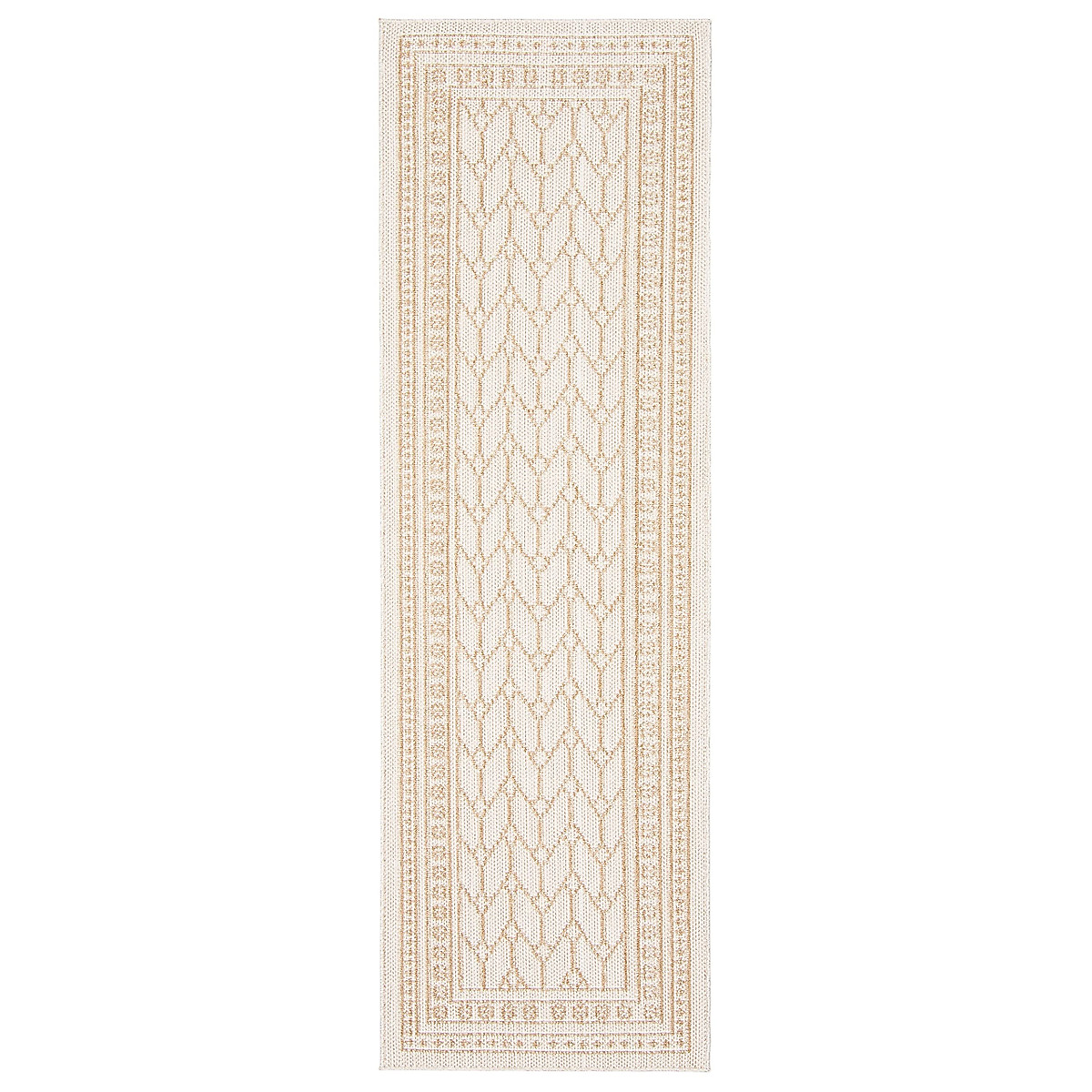 eCarpetGallery Runner Rug for Hallway Kitchen 8 feet Vintage Style Textured Taupe Carpet Runner, 368013