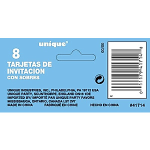 Unique Baby Shower Elephant Party Invitations, 5.5” x 4”, Blue