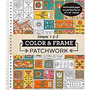 Color & Frame - Patchwork (Adult Coloring Book)