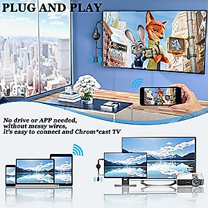 4K Wireless HDMI Display Dongle, TIMBOOTECH HDMI Display Adapter Streaming YouTube, Neflx, Compatiable with Phone/iPad/iOS/Android/Mac OS to HDTV/Projector/Monitor, Support Miracast, Airplay, Chrome