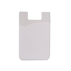 YWXTW Cell Phone Wallet, Silicone 3M Adhesive Stick-on Wallet for Credit Card, Ultra-Slim Id Holder Wallet Pouch Sleeve Pocket for Smartphones (iPhone/Android/Samsung Galaxy) (3 Pack White)