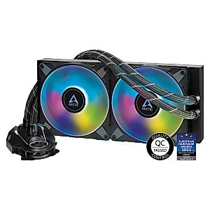 ARCTIC Liquid Freezer II 280 A-RGB - Multi-Compatible All-in-One CPU AIO Water Cooler with A-RGB, Efficient PWM-Controlled Pump, Fan Speed: 200–1900 RPM, LGA1700 Compatible - Black