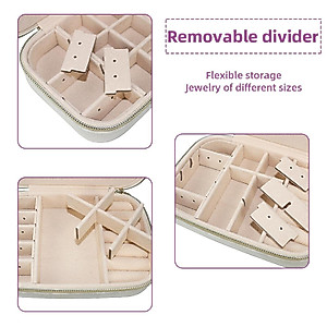 MUOOUM Gloden Paisley Pattern Small Jewelry Box, Double Layer Travel Jewelry Organizer for Women Girls