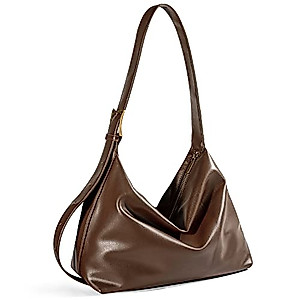 Montana West Large Shoulder Bag for Women Soft Vagen Leather Oversize Hobo Purse Ladies Tote Travel Bag,MWC-109BR