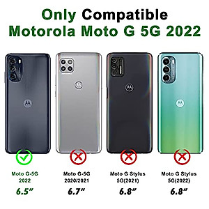 Janmitta Motorola Moto G 5G 2022 Case with Screen Protector[2 Pack], Heavy Duty Shockproof Full Body Protective Phone Cover,Built in Rotatable Magnetic Ring Holder Kickstand,Lavender