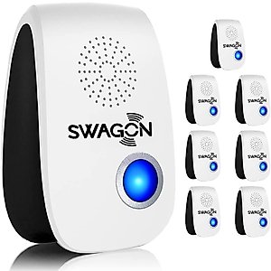 Swagon 2024 Upgraded Ultrasonic Pest Repeller, Pest Repellent 8 Pack, Pest Control Electronic Plug for Insects, Mice & Spider, Mosquito Repellent Indoor for Home, Office, Warehouse, Hotel, Garage