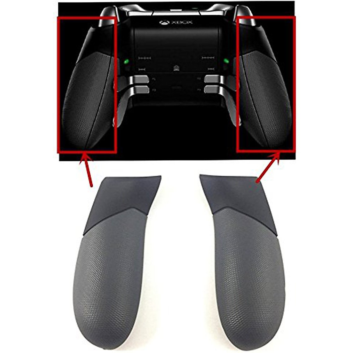 Ambertown Right and Left Handle Side Shell Case Cover for Xbox one Elite Controller Replacement Repair Parts