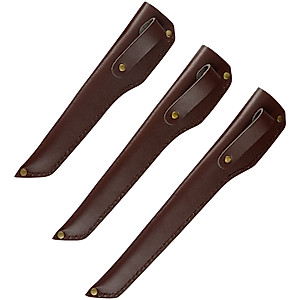 XYJ 3pcs/set Leather Knife Sheath For 6 7 8 Inch Fish Filleting Knives Blade Guards Protector With Belt Loop Universal Carry Knife Sleeves
