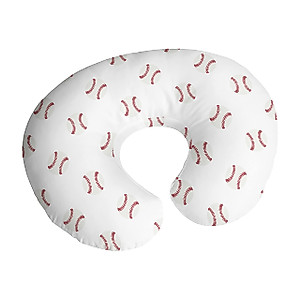 Sweet Jojo Designs Baseball Sports Nursing Pillow Cover Breastfeeding Pillowcase for Newborn Infant Bottle or Breast Feeding (Pillow NOT Included) - Red and White Americana