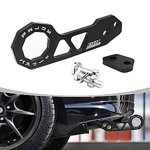 gunhunt 1 PC High-Strength Pull Ring, Light Metal Pull-Resistant Portable Front Rear Tow Hitch, Personalized Creative Car Universal Tow Hooks, Product Compatible with Cars, Trucks, Vans, SUVs (Black)