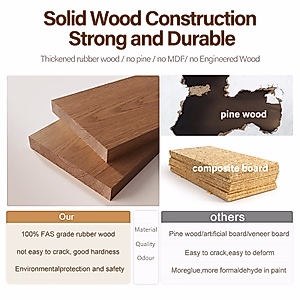 5 tier Wooden Bookcase with Tempered Glass Doors, 72Hx14Dx32w inch large solid wood bookshelf glass front bookshelves flip top display cabinet case hidden glass doors for apartments, home offices