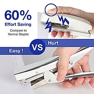 Stapler Heavy Duty with 1000 Staples and Staples Remover Set 20 Sheets Desktop Office Work Student Teacher Large Capacity No Jam Professional Standard 24/6 Metal