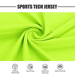 Workout Tanks Men Dry Fit Sleeveless Sport Shirts(Neon Green,M)