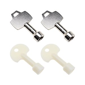 Micro Traders 4PCS Triangle Key Trash Can Bin Metal Key Plastic Key Accessories for 70L Outdoor Peel Trash Can Triangle Side Length 7-9mm