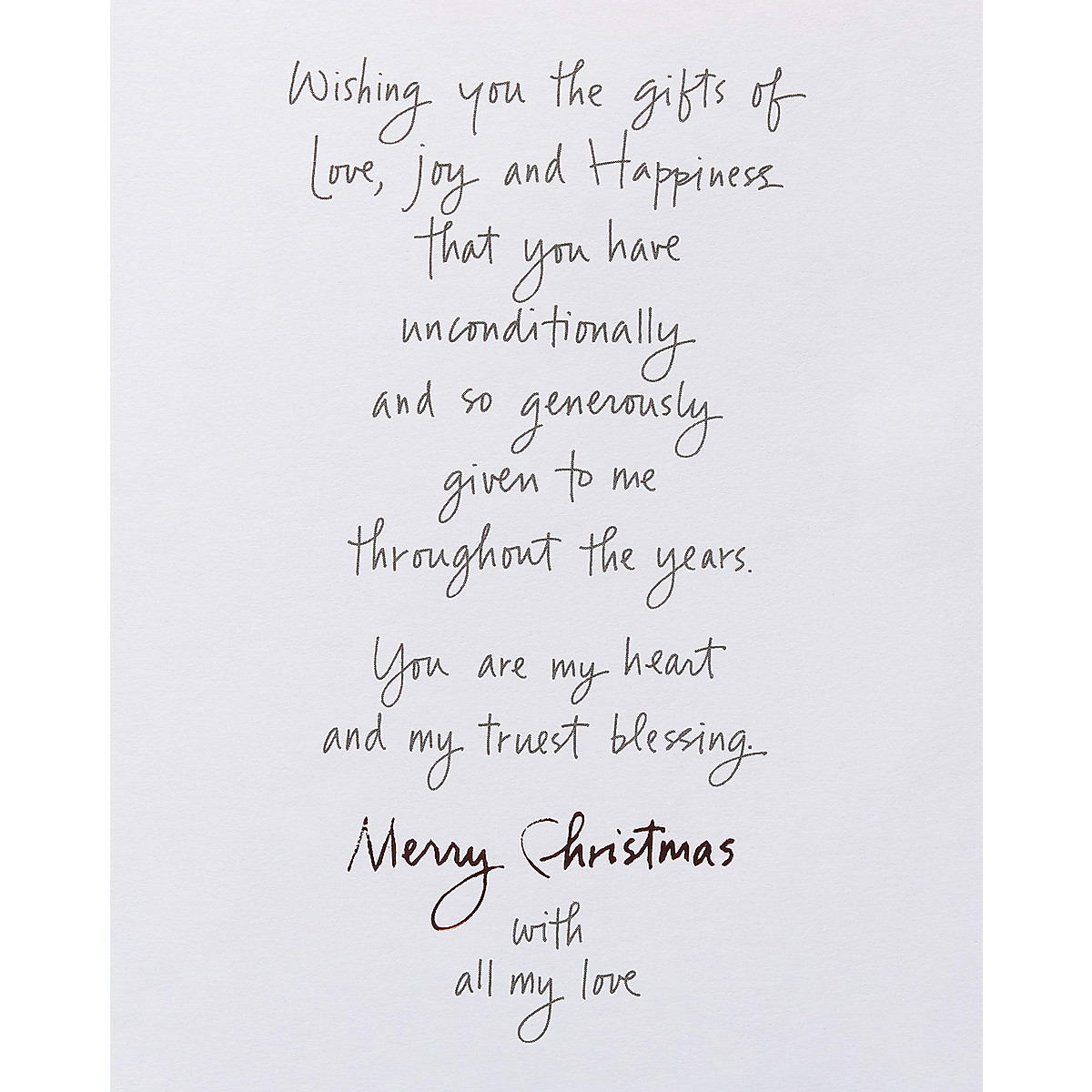 American Greetings Christmas Card for Wife (My Truest Blessing)