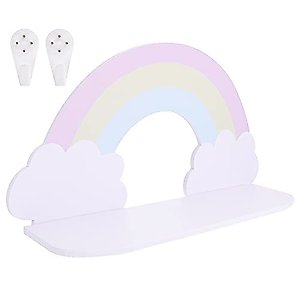 Hemoton Pink Cloud Shelf Wall Storage Shelves Wood Floating Shelves Wall Mounted Cloud Shelf for Kids Bedroom Living Room Bathroom Kitchen Office Decor