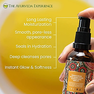 iYURA Prinourish Skin-Enriching Superfood Serum – Vegan Facial Moisturizer for a Dewy Glow & Long Lasting Moisturization – 100% Natural Face Oil for Dry Skin, 1.7 fl oz