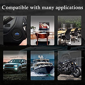 BATIGE Alloy Single Port USB 3.0 Dashboard Port Car Mount Flush Cable, Male to Female Waterproof Extension Cable for Car Truck Boat Motorcycle with LED Indicator - 3ft